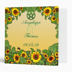 Sunflower Scroll Photo Album Binder | Zazzle