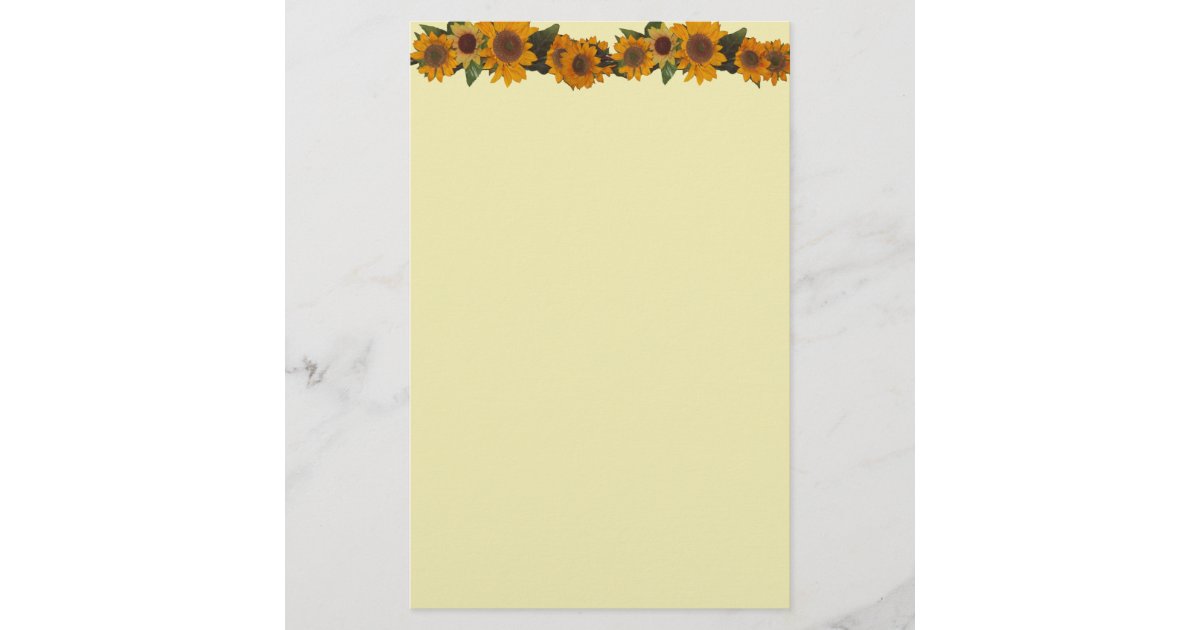 Sunflower Stationery | Zazzle