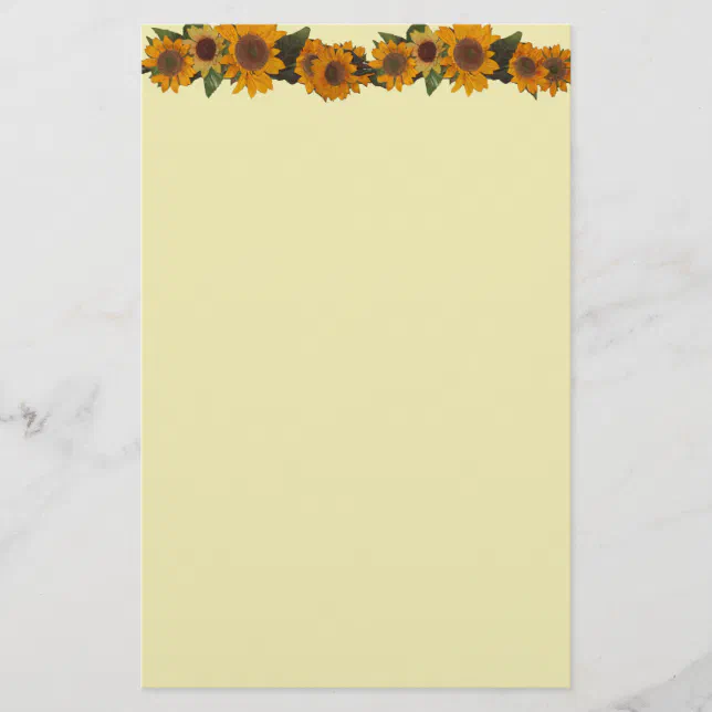 Sunflower Stationery | Zazzle
