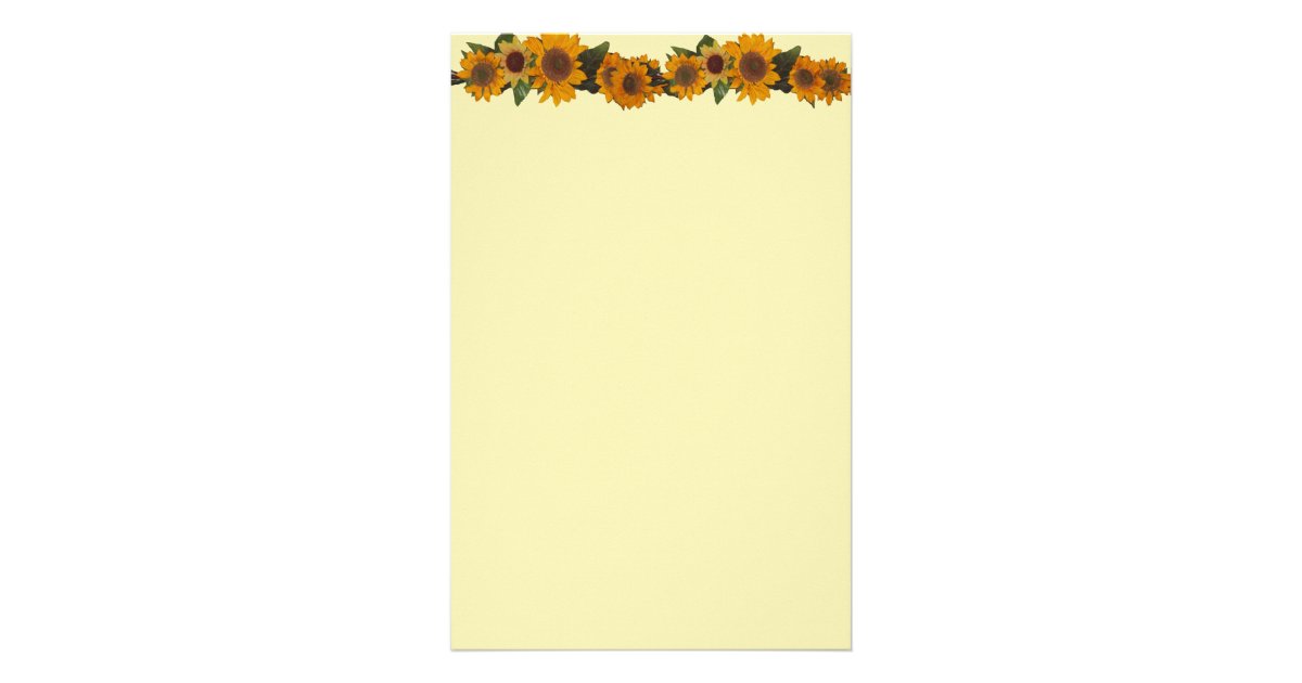 Sunflower Stationery | Zazzle.com