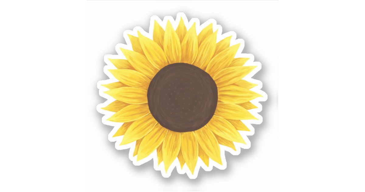 Sunflower sticker | Zazzle