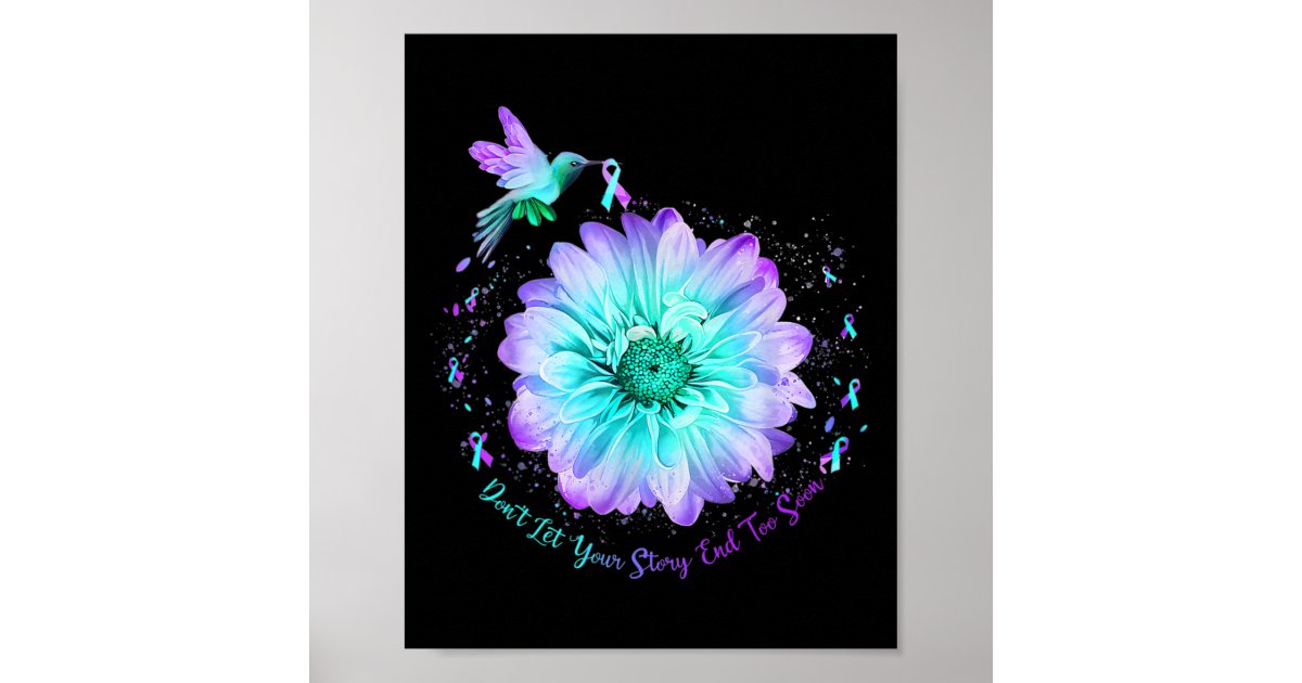 Sunflower Suicide Prevention Awareness 1 Poster | Zazzle