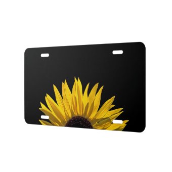 Sunflower Sunrise License Plate | Zazzle