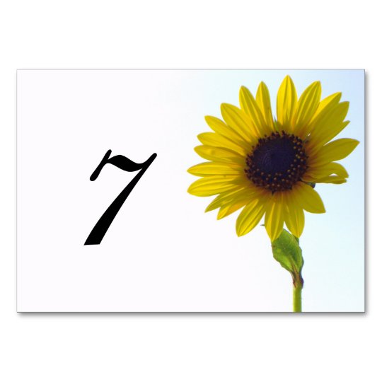 Sunflower Table Number | Zazzle.com