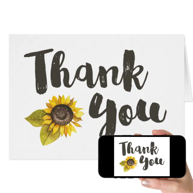 Sunflower Thank You | Zazzle