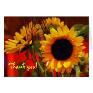 Sunflower Thank You Cards | Zazzle