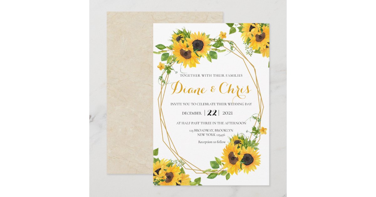 Sunflower Theme Invitation | Zazzle