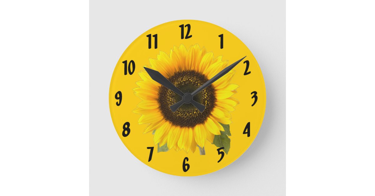 Sunflower Wall Clock | Zazzle