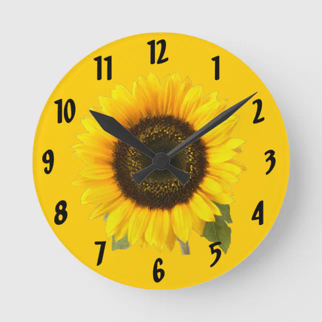 Sunflower Wall Clock | Zazzle