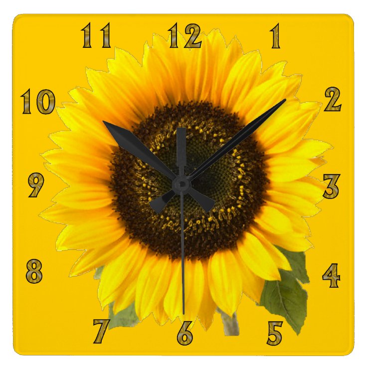 Sunflower Wall Clock | Zazzle
