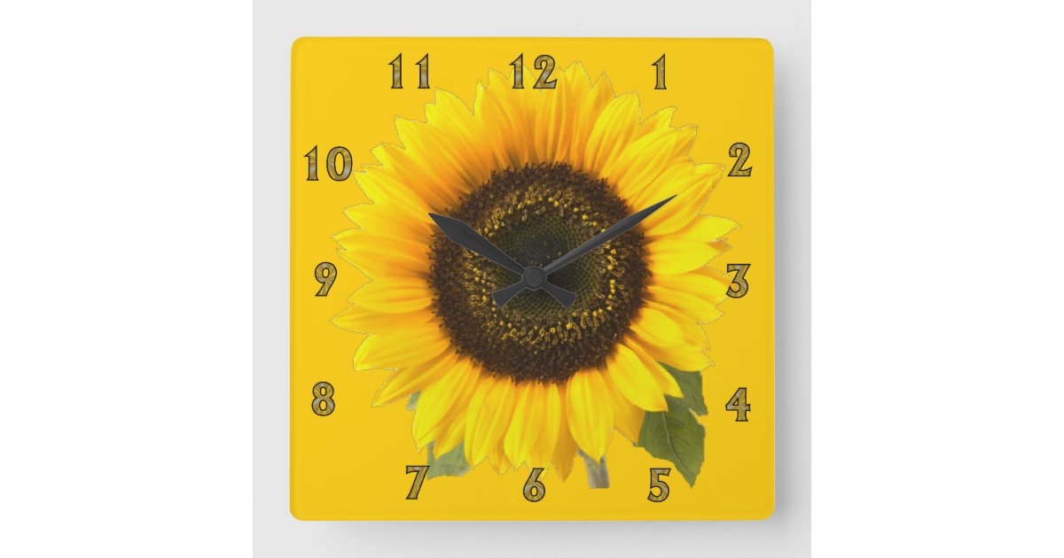 Sunflower Wall Clock | Zazzle