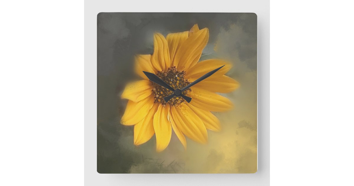 Sunflower wall clock | Zazzle