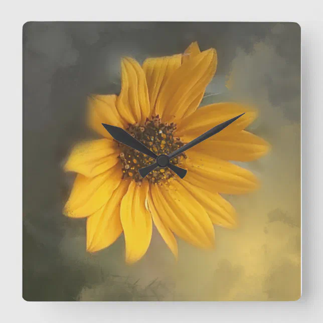 Sunflower wall clock | Zazzle