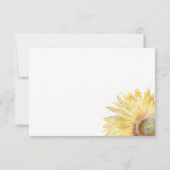 Sunflower Watercolor Wedding Flat Thank You Notes | Zazzle
