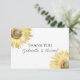 Sunflower Watercolor Wedding Flat Thank You Notes | Zazzle