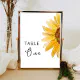 Sunflower wedding table number | Zazzle