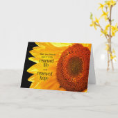 Sunflower with Sentimental Message Get Well Card | Zazzle