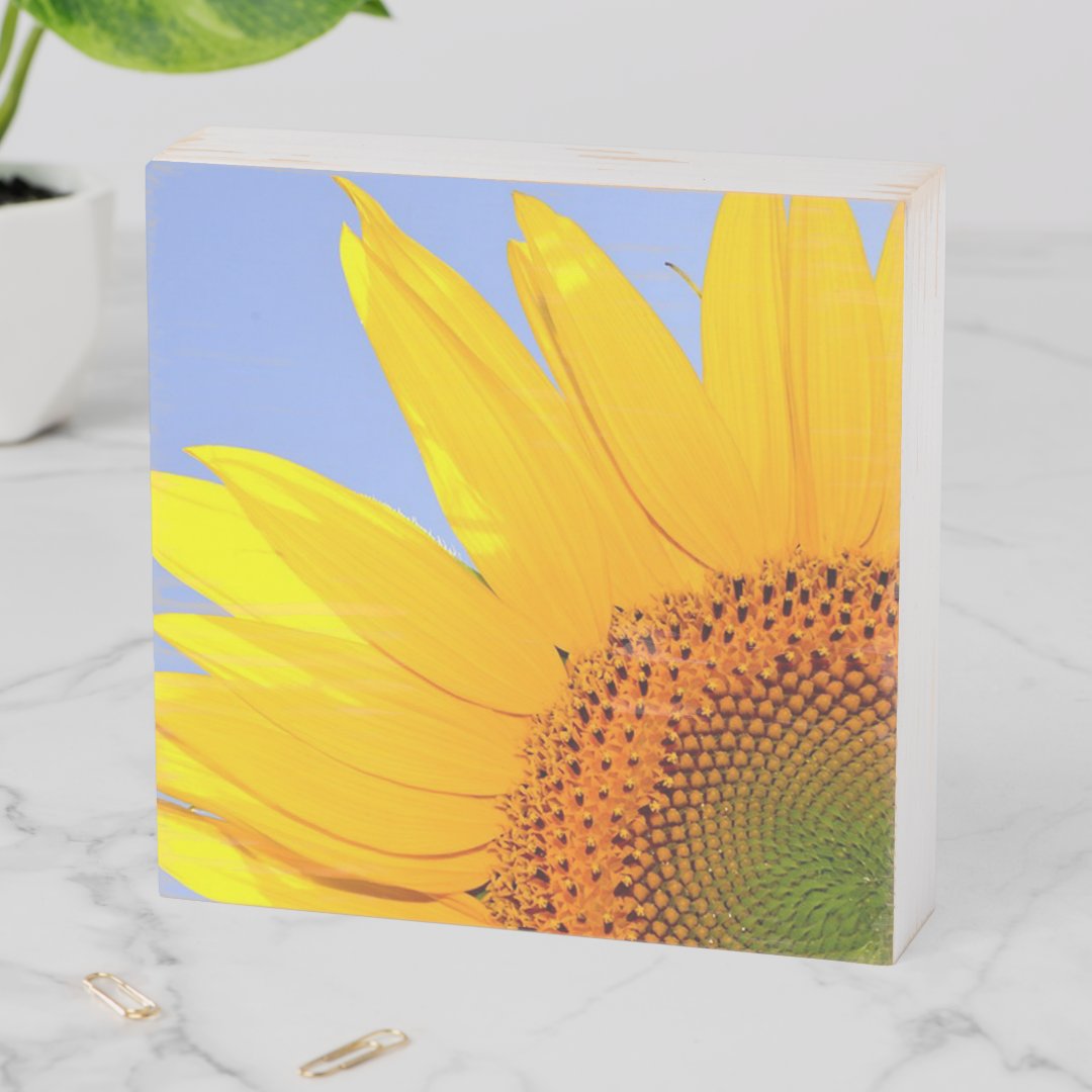Sunflower Wooden Box Sign | Zazzle
