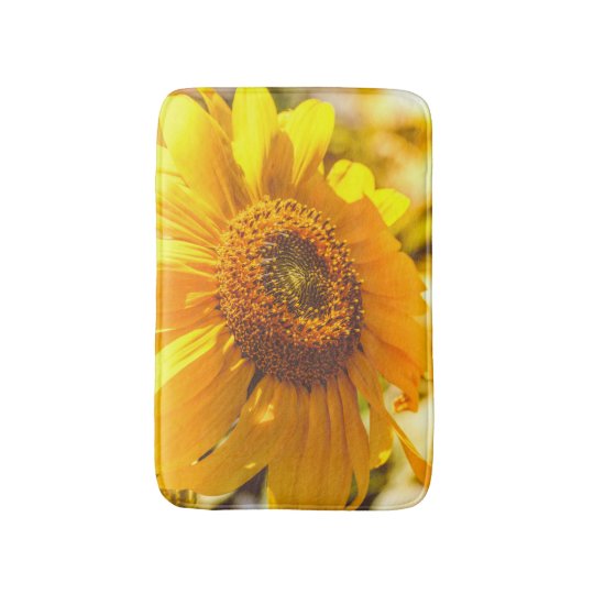 Sunflower Yellow Flower Nature Bath Mat | Zazzle.com