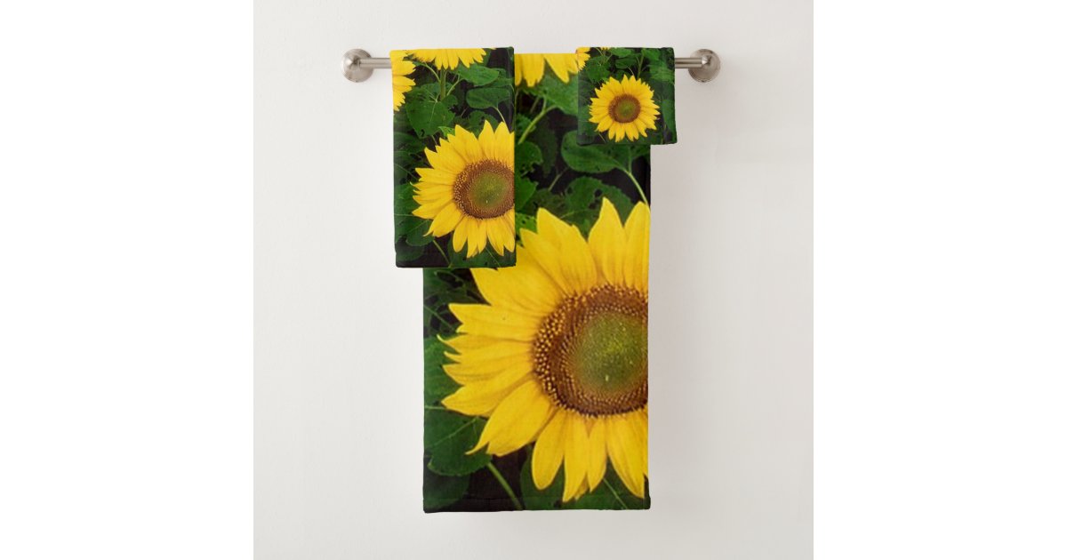 Sunflowers Bathroom Towel Set | Zazzle
