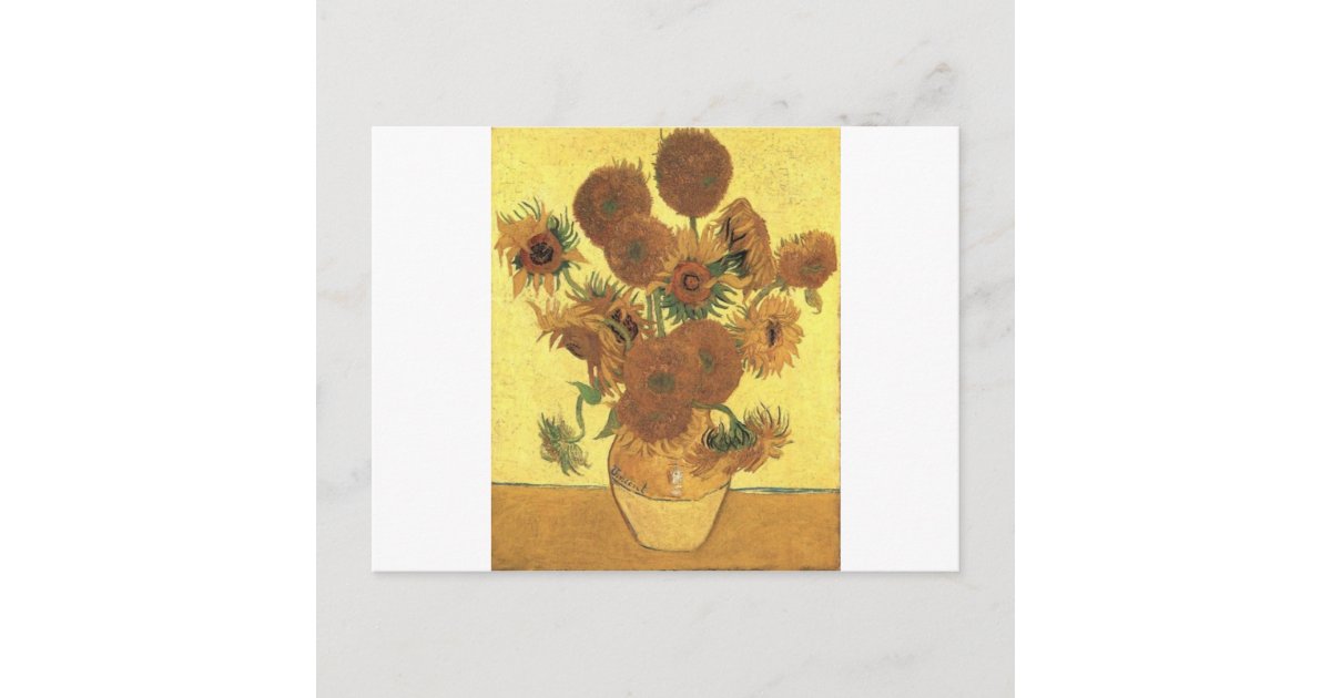 Sunflowers by Van Gogh Postcard | Zazzle