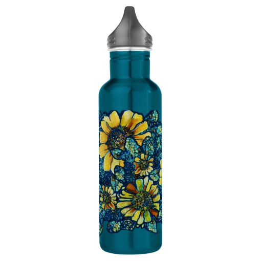 Sunflowers, Floral Art (24 oz) Stainless Steel Water Bottle | Zazzle