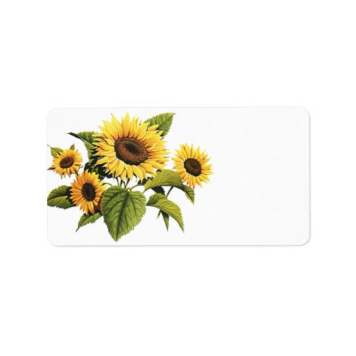Sunflowers Label | Zazzle
