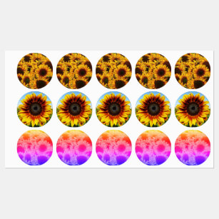 Sunflower Labels | Zazzle