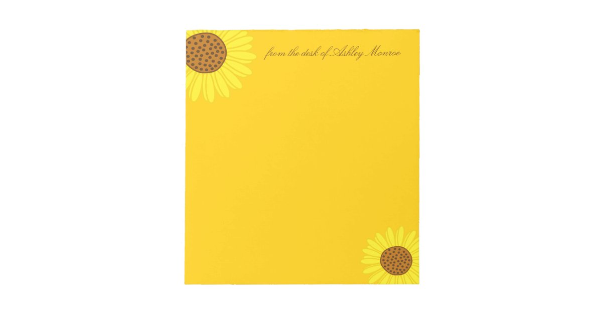 Sunflowers Notepad | Zazzle