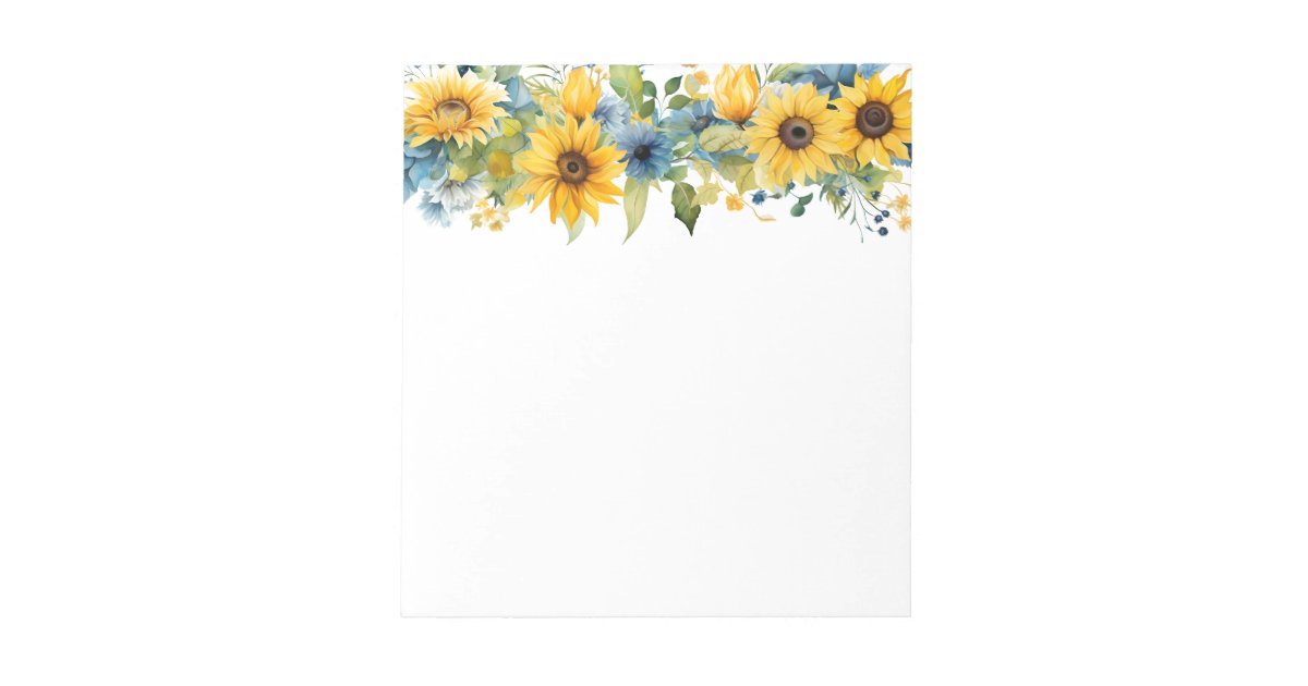 Sunflowers Notepad | Zazzle