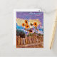Sunflowers On Rock Wall Postcard | Zazzle