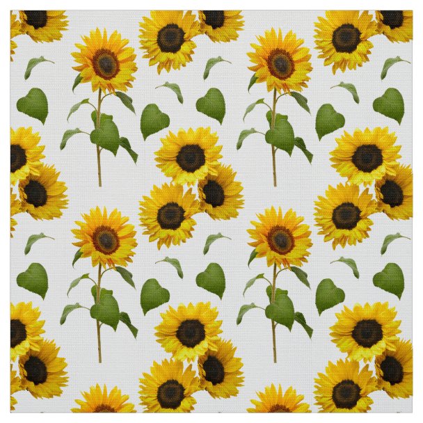 sunflower pattern fabric | Zazzle.com