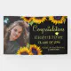 Sunflowers PHOTO gold graduation congratulations Banner | Zazzle