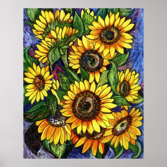 Sunflowers Poster | Zazzle.com