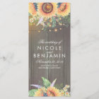 Rustic Sunflower Lights Floral Wedding Program | Zazzle.com