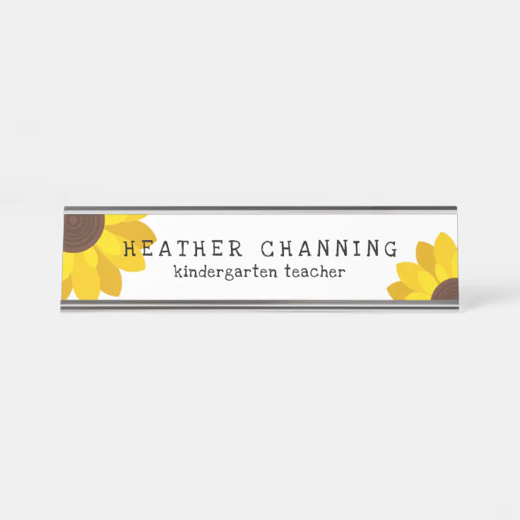 Sunflowers Teacher Desk Name Plate | Zazzle