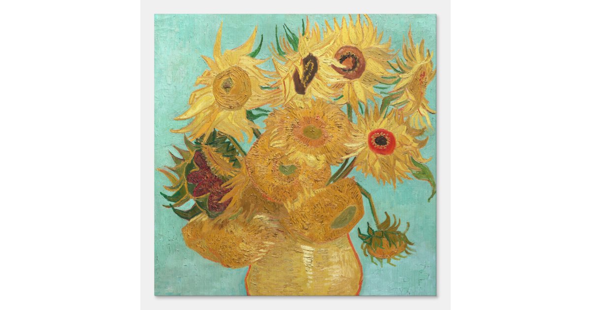 Sunflowers Vincent van Gogh Sign | Zazzle