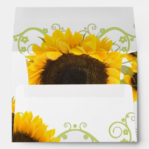 SunFlowers Wedding Envelopes | Zazzle