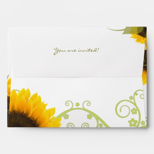 SunFlowers Wedding Envelopes | Zazzle