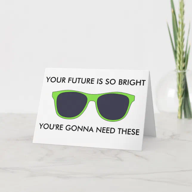 SUNGLASS Graduation Card | Zazzle
