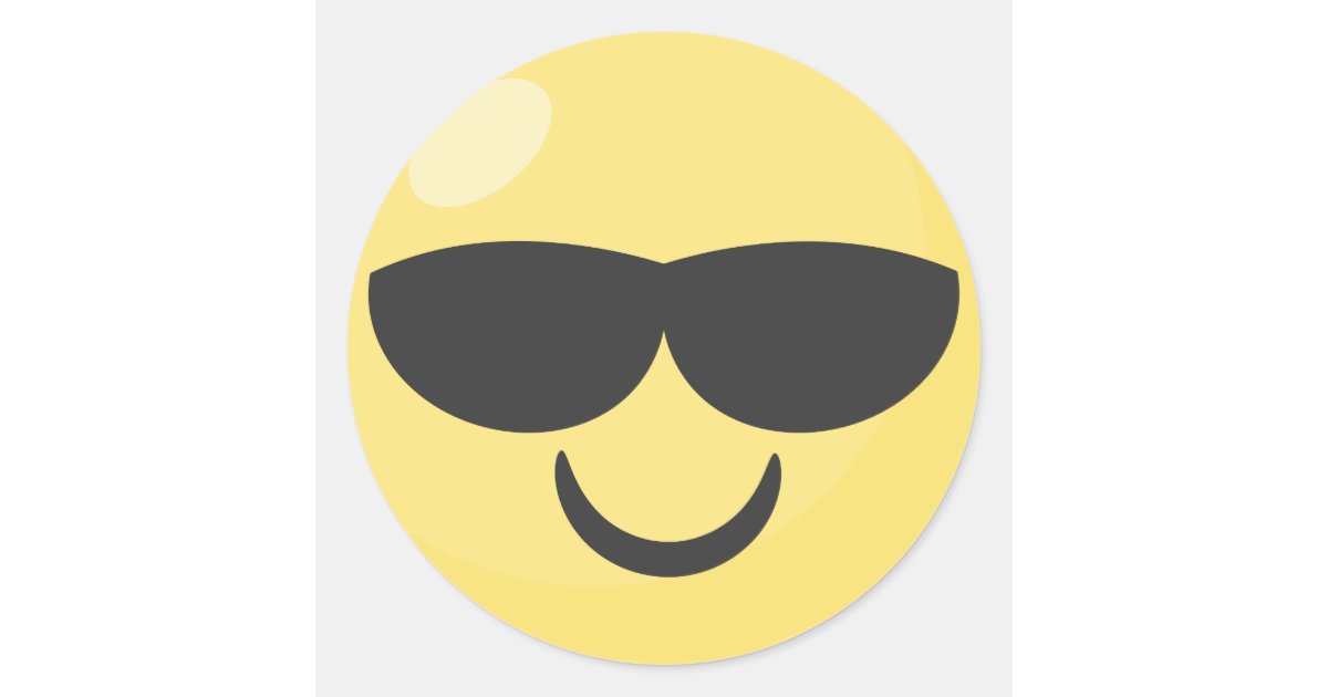 Sunglasses Cool Emoji Stickers | Zazzle