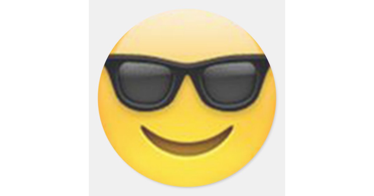 Sunglasses emoji sticker | Zazzle