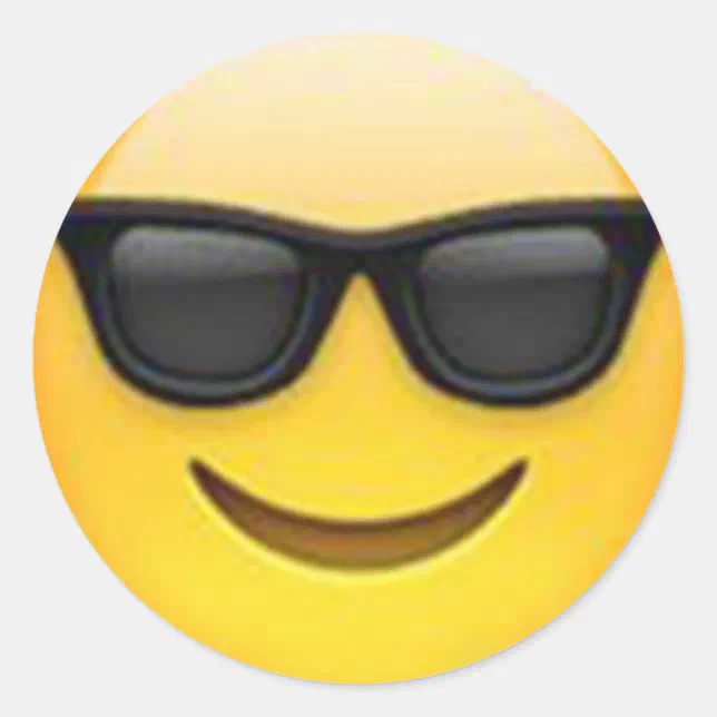 Sunglasses emoji sticker | Zazzle