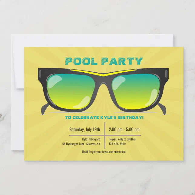 Sunglasses Invitation | Zazzle