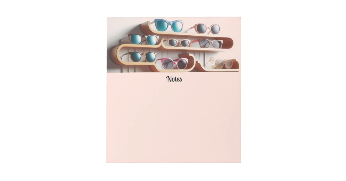 Sunglasses Stylish Colorful Fashionable Notepad | Zazzle