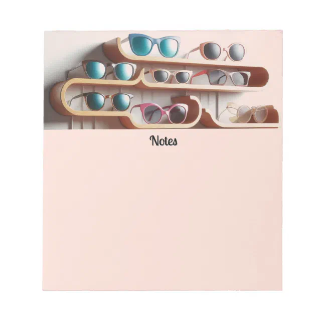 Sunglasses Stylish Colorful Fashionable Notepad | Zazzle