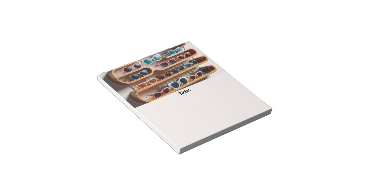 Sunglasses Trendy Colorful Fashion Style Notepad | Zazzle