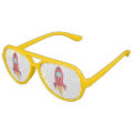 sunglasses with red rocket and yellow frame | Zazzle