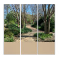 Sunlit Garden Path Triptych Botanical Wall Art | Zazzle