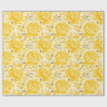 Sunlit Serenity: A Yellow and White Wedding Wrapping Paper | Zazzle